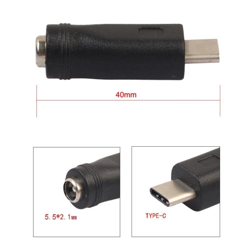 Dc Power Adapter Type C Usb Male To Female Jack 7872
