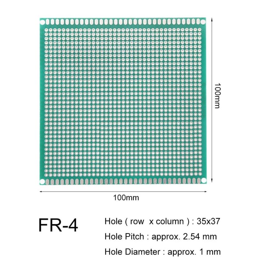 10x10 cm Double Side Pcb Board 2.54mm Hole Pitch